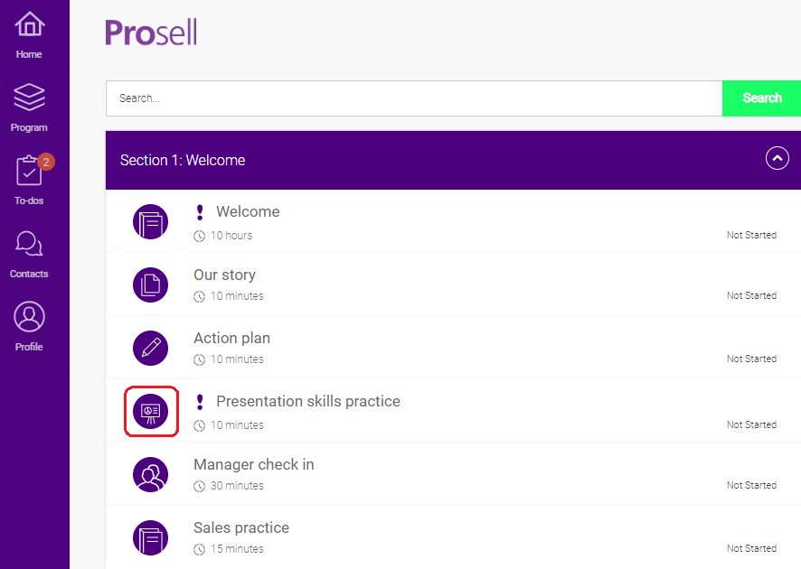 Re-labelling Activity Icons – On.Board (by Prosell Learning Ltd)