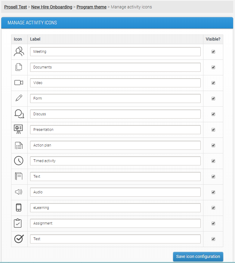 Re-labelling Activity Icons – On.Board (by Prosell Learning Ltd)