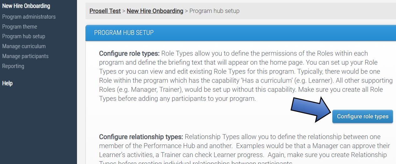Setting up Role Types – On.Board (by Prosell Learning Ltd)