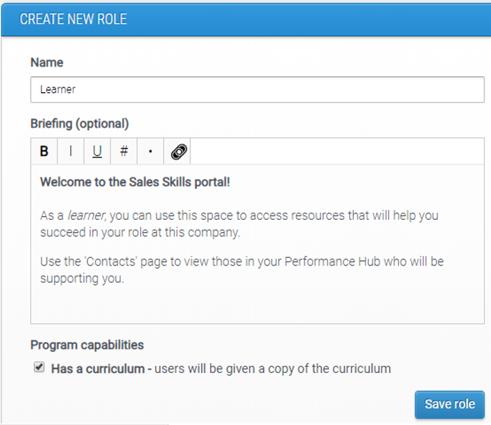 Setting up Role Types – On.Board (by Prosell Learning Ltd)