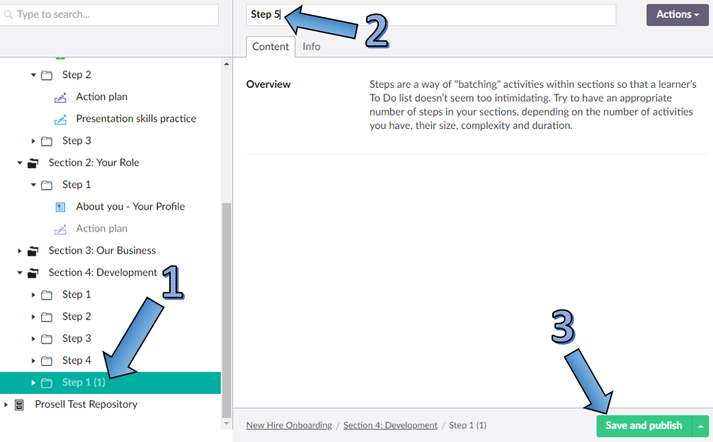 Copying content (sections, steps and activities) – On.Board (by Prosell ...