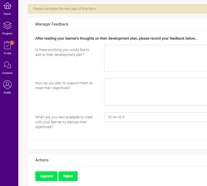 Activity Types: Two Part Form – On.Board (by Prosell Learning Ltd)