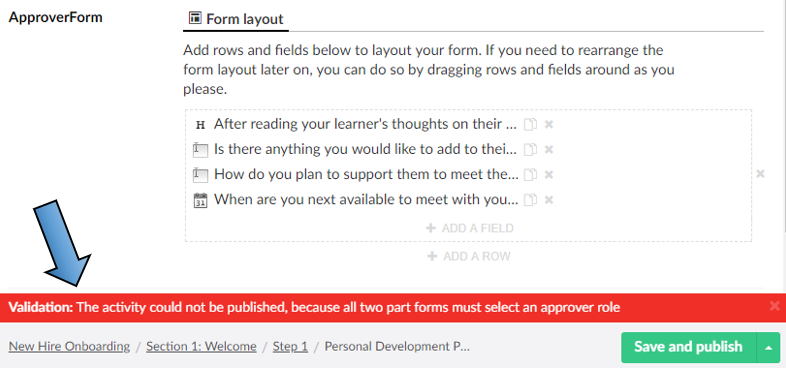 Activity Types: Two Part Form – On.Board (by Prosell Learning Ltd)