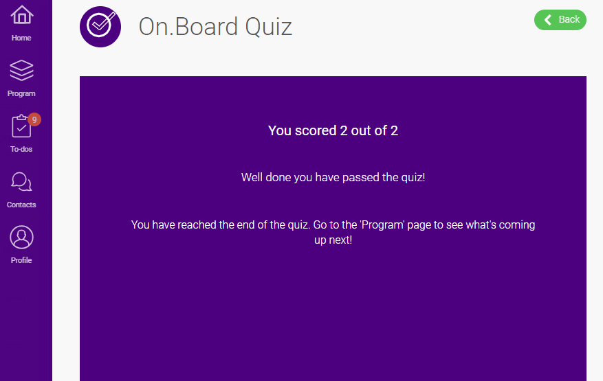 Activity Types: Quiz – On.Board (by Prosell Learning Ltd)