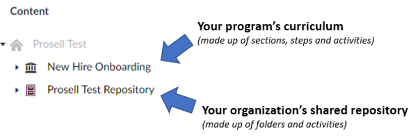 Sharing activities between your programs using the Activity Repository ...