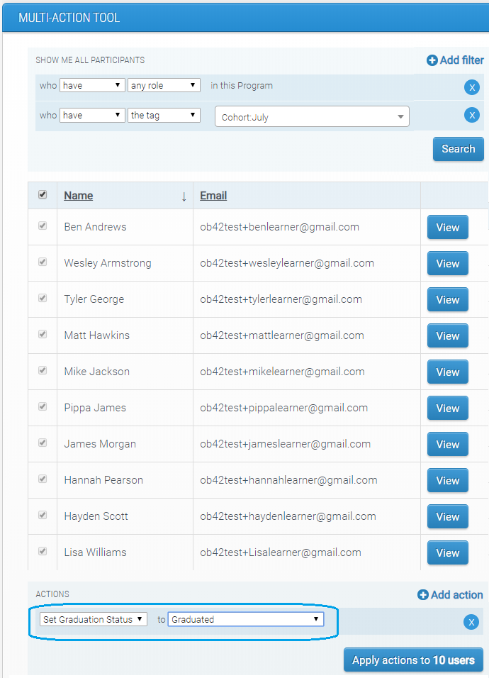 User Statuses and Graduation Criteria – On.Board (by Prosell Learning Ltd)