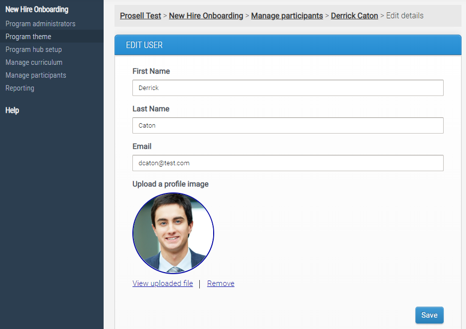 April 2019: Admin Profile Picture Uploads – On.Board (by Prosell Learning Ltd)