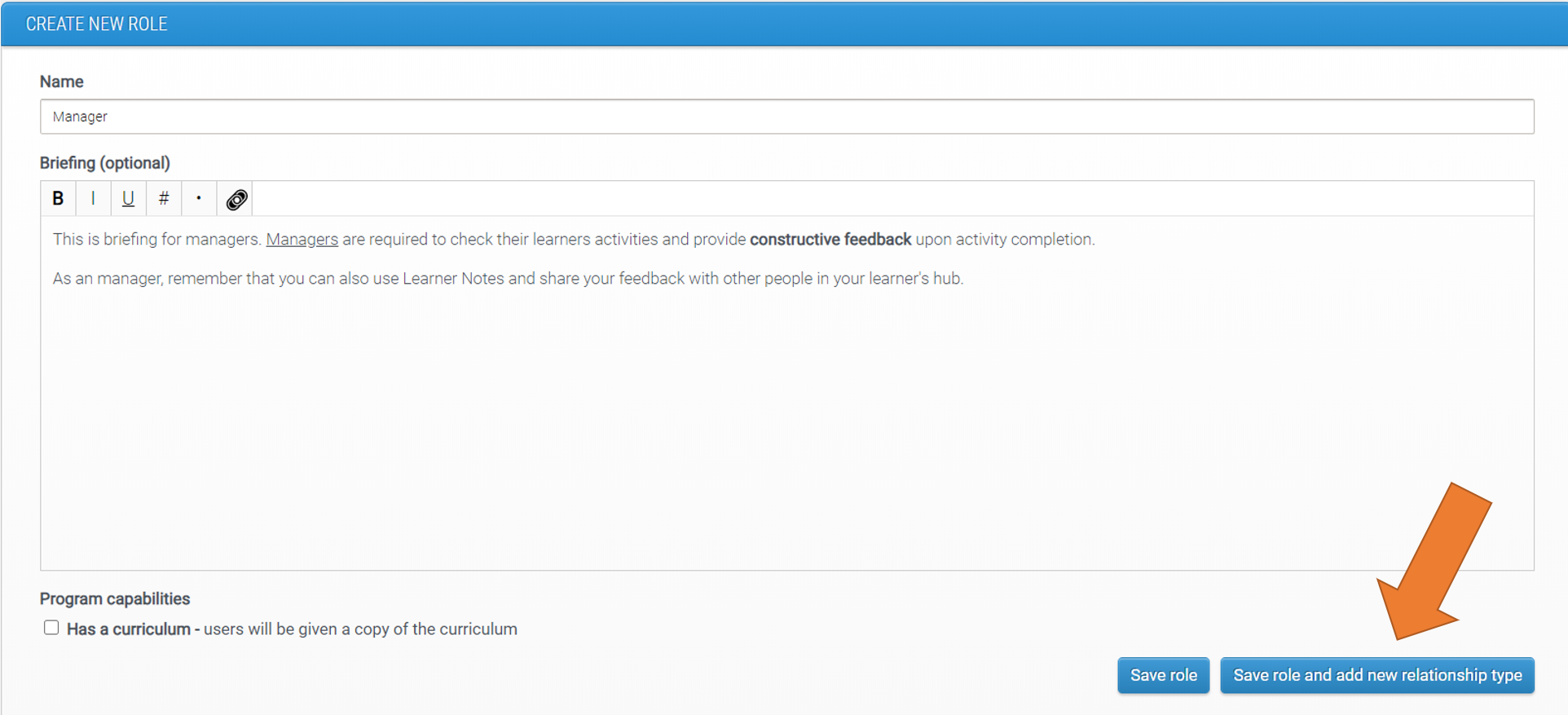 Setting up Role Types – On.Board (by Prosell Learning Ltd)