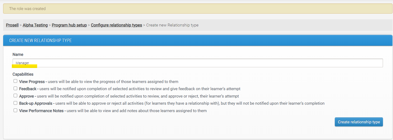 Setting up Role Types – On.Board (by Prosell Learning Ltd)